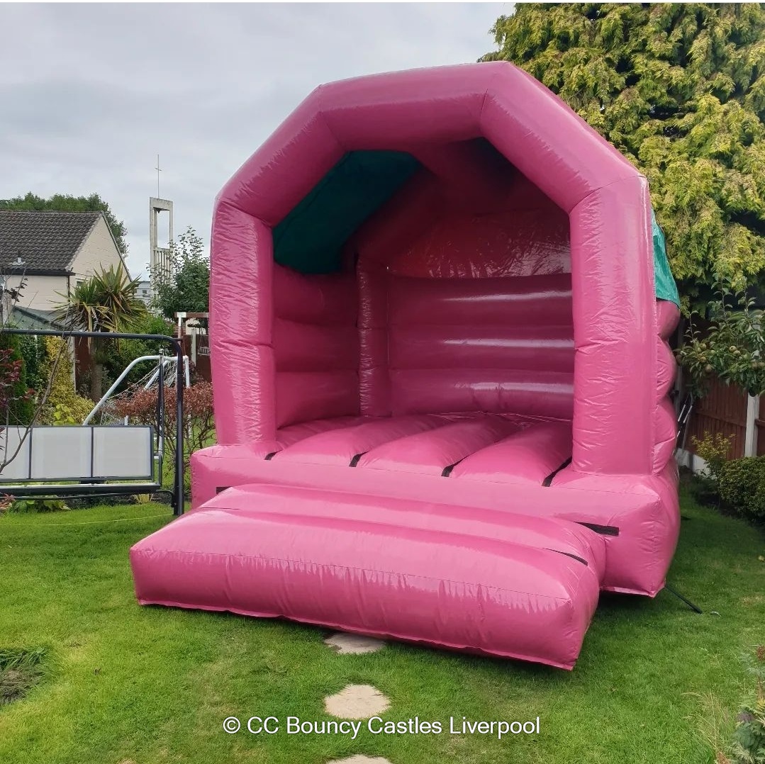 Plain Pink Bouncy Castle Hire | CC Castles